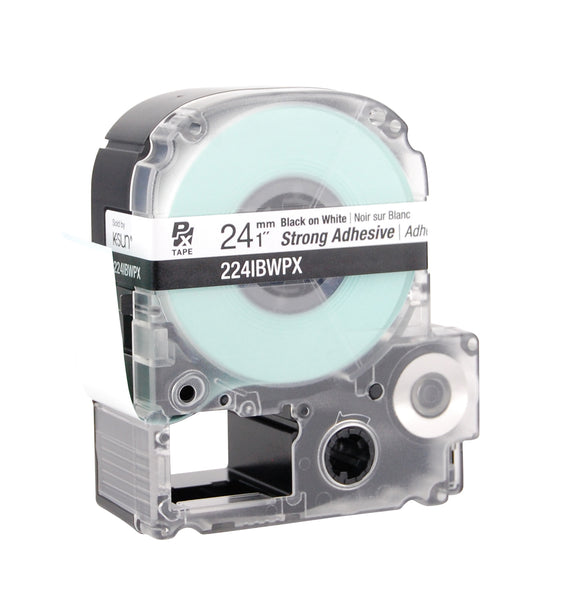 Epson 224IBWPX 1" White Glossy Polyester Strong Adhesive Label PX Tape ...