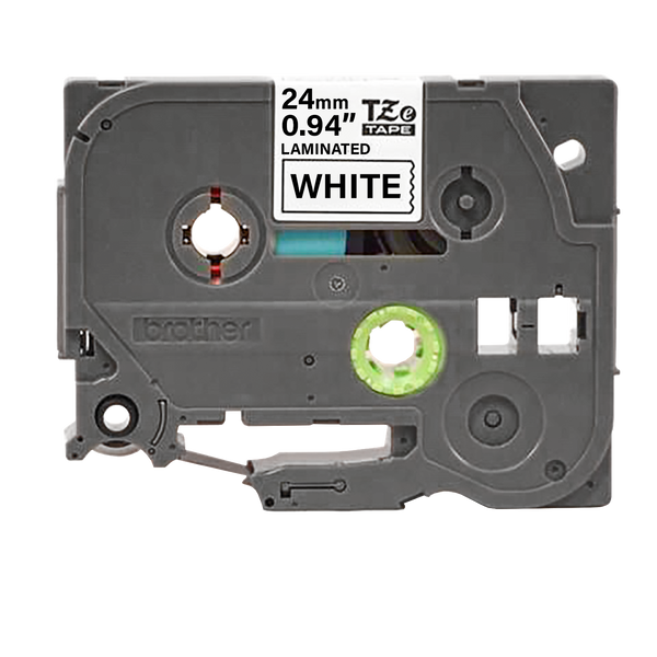 Brother TZe251 24mm Black on White Laminated Polyester Label Tape ...